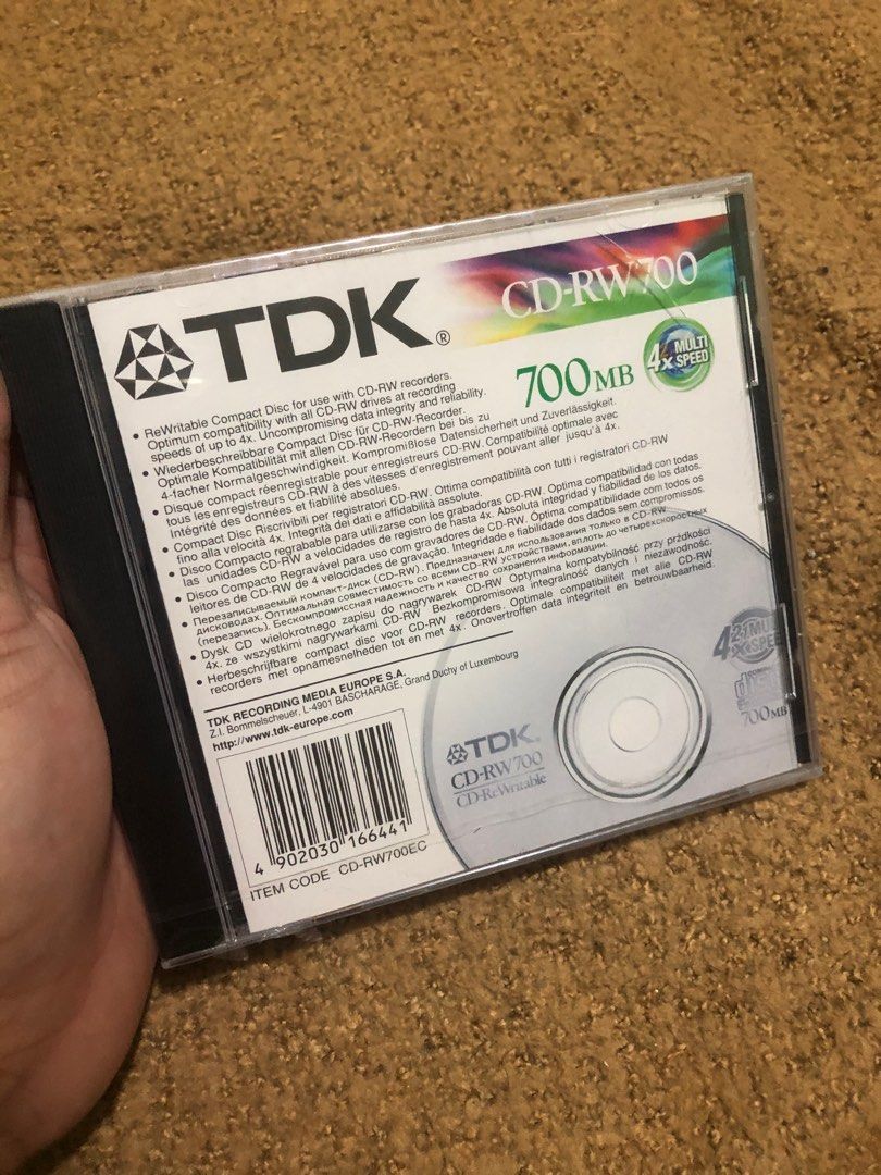 TDK cd-rw 700mb bnew, Audio, Portable Audio Accessories on Carousell