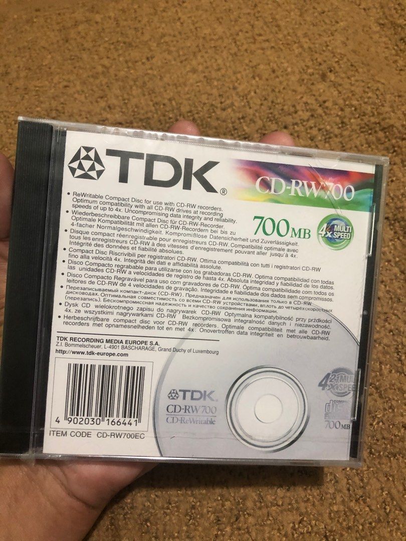 TDK cd-rw 700mb bnew, Audio, Portable Audio Accessories on Carousell