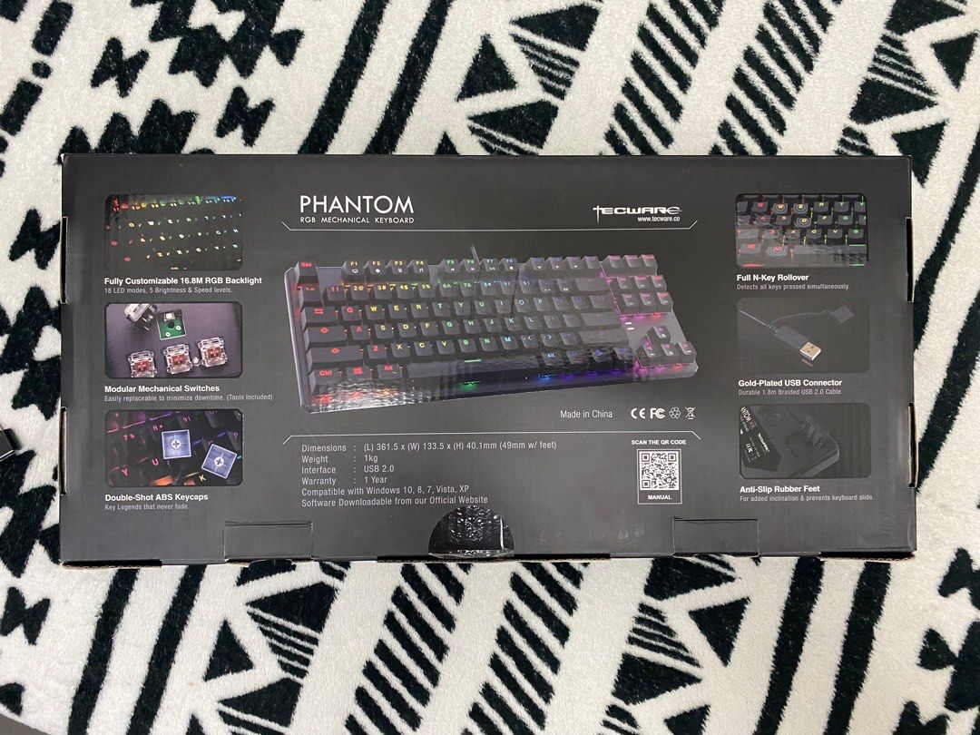 Tecware Phantom Tkl RGB Mechanical Keyboard Outemu Red Switch Computers Tech Parts