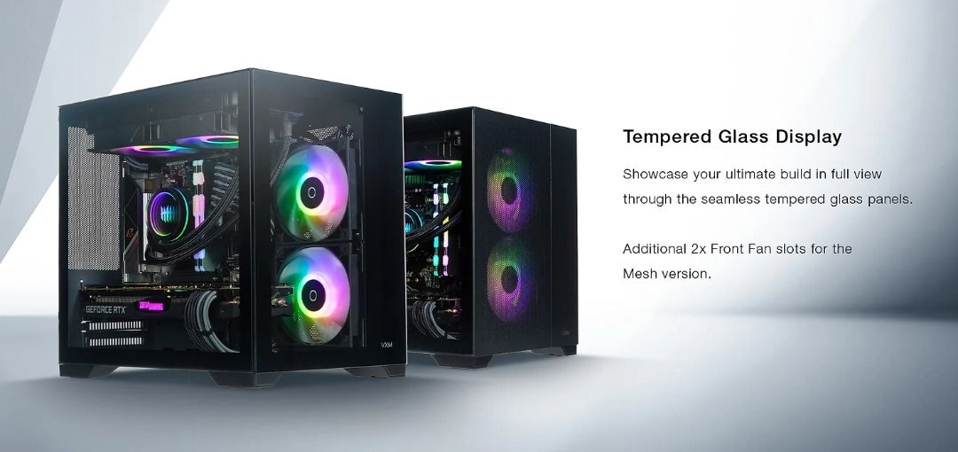Tecware VXM TG TEMPERED GLASS Black/White PC Desktop Chassis Case ...