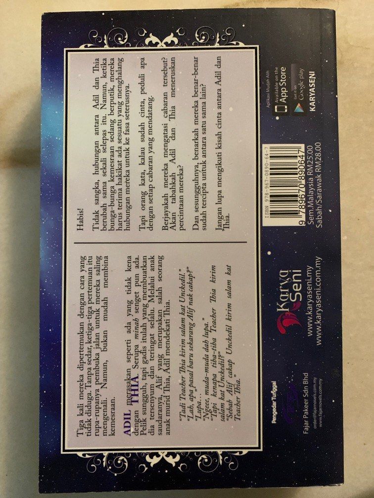 Tercipta Untukku, Hobbies & Toys, Books & Magazines, Fiction & Non-Fiction on Carousell