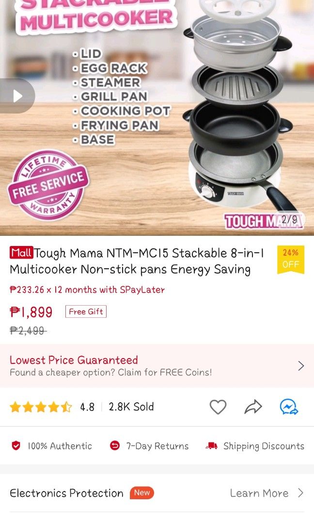 Tough Mama 8-in-1 Multicooker, Furniture & Home Living, Kitchenware ...