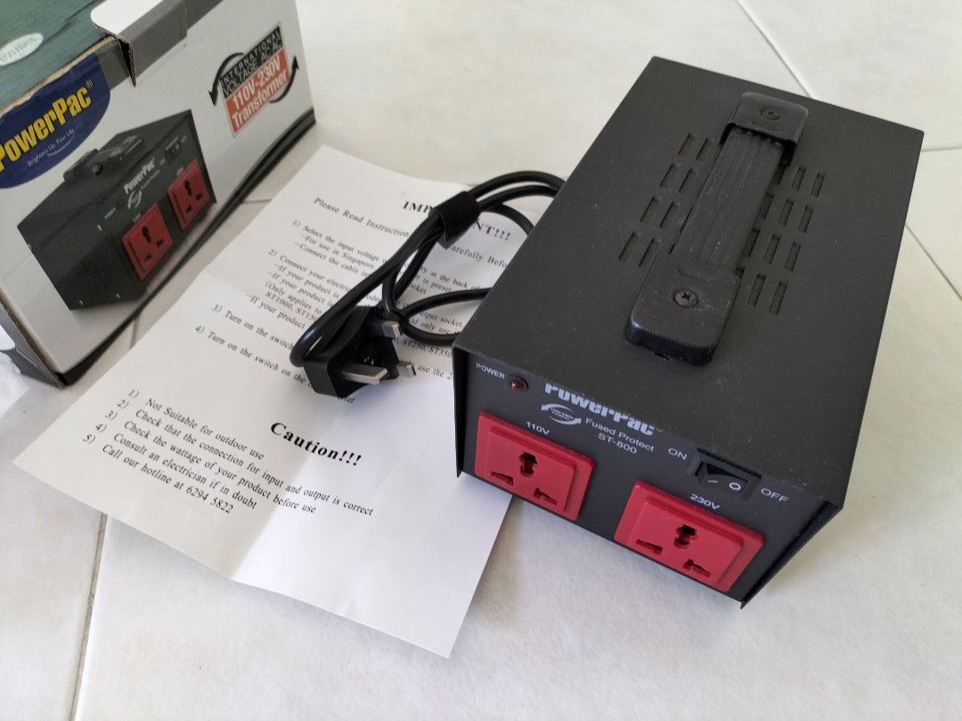 Transformer AC -AC international voltage 110v to 230v, TV & Home ...