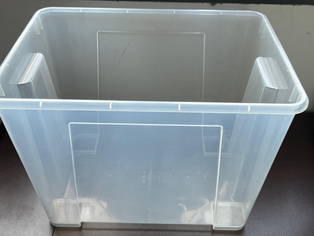 Transparent Plastic Box 20Litres, Furniture & Home Living, Home ...
