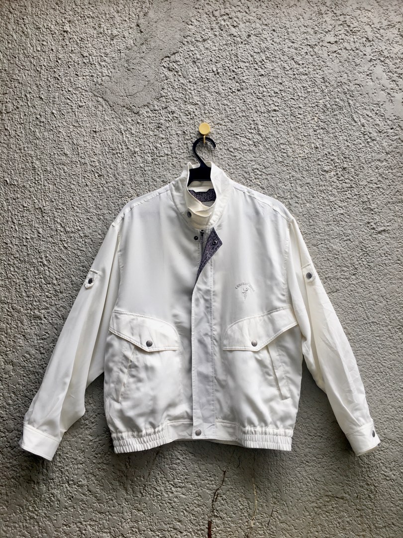 CURRENT STAGE-Cream White Jacket, Men's Fashion, Coats, Jackets and ...