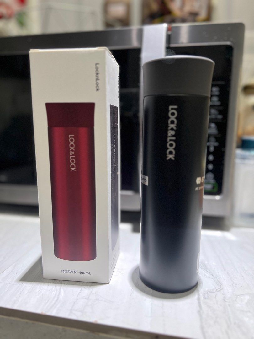 Tumbler Locknlock Rich colorful vacuum 400ml Black LHC4019, Kitchen ...