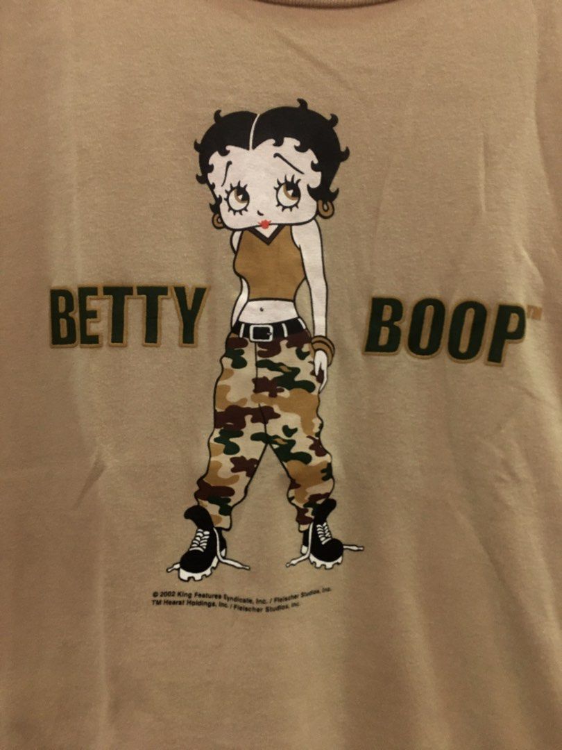Vintage Betty Boop "Army Tee" (2002), Women's Fashion, Tops, Shirts on ...