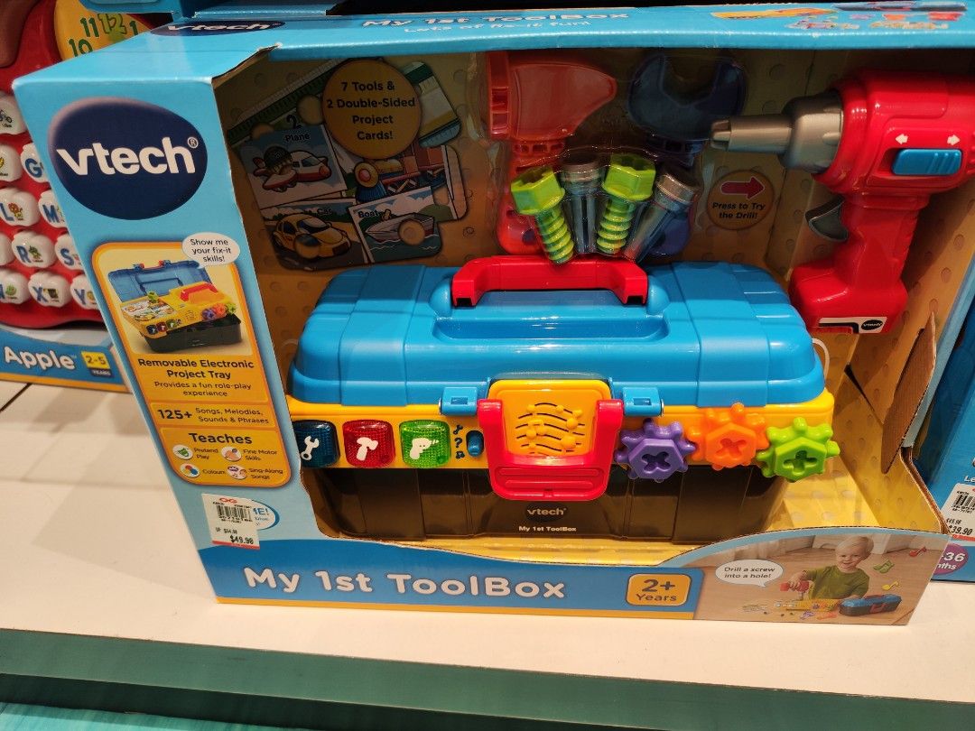 Vtech tool box children toys hammer screw, Babies & Kids, Infant ...