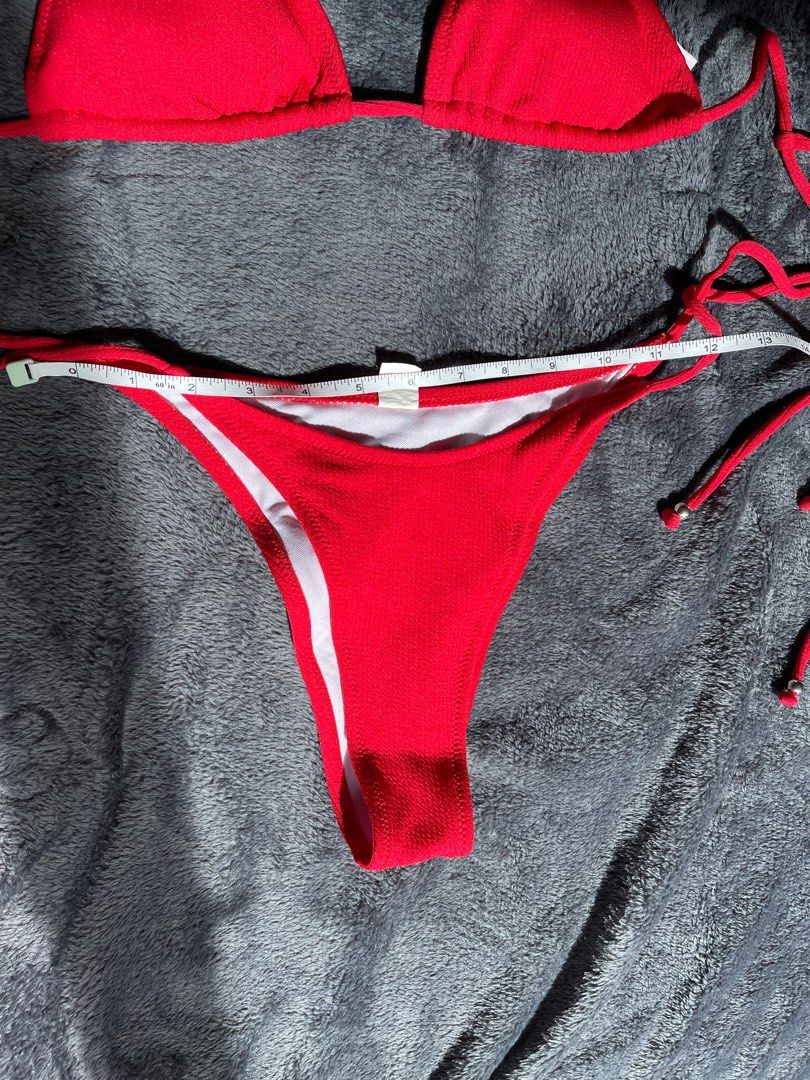 Wine Red Triangle Bikini on Carousell
