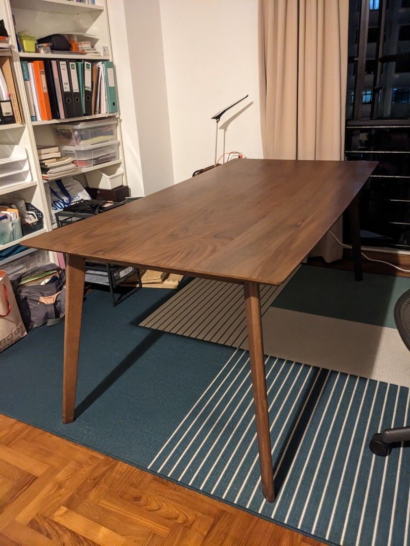Wooden study/dining table, Furniture & Home Living, Furniture, Tables ...