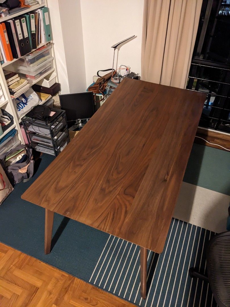 Wooden study/dining table, Furniture & Home Living, Furniture, Tables ...