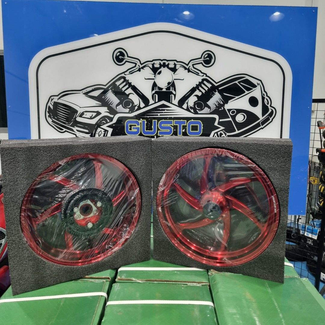 Xmax CNC Rim Metallic Red, Motorcycles, Motorcycle Accessories on Carousell