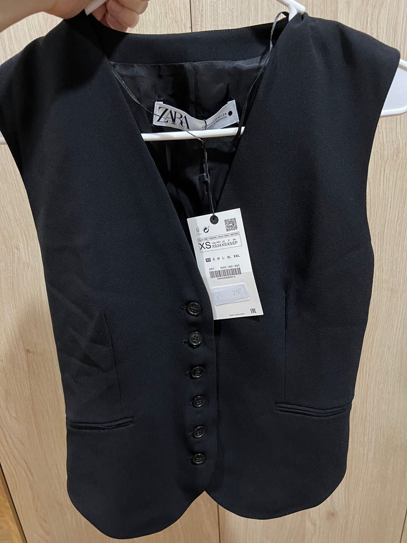 Zara Black Vest Top, Women's Fashion, Tops, Sleeveless on Carousell
