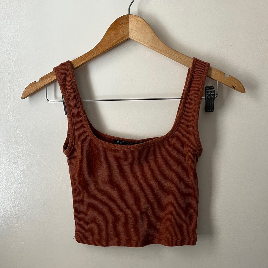 Zara Rust Tank Top on Carousell