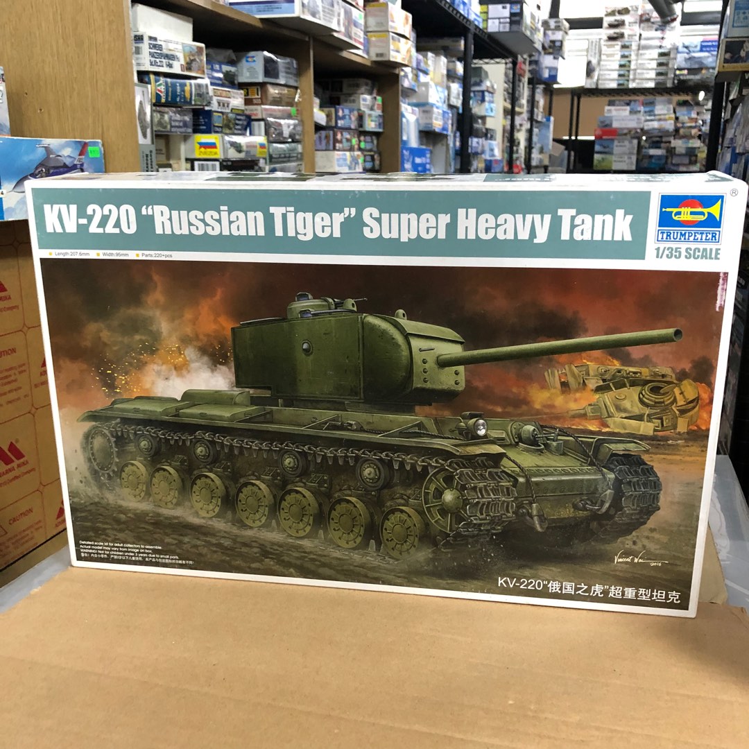 1/35 Trumpeter WWII KV-220 Russian Tiger Super Heavy Tank Model Kit ...
