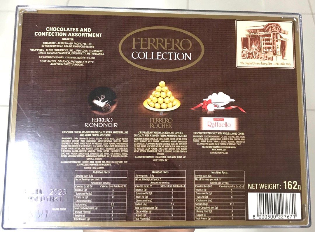15pcs Ferrero Collection 162g Ferrero Rondnoir, Ferrero Rocher ...
