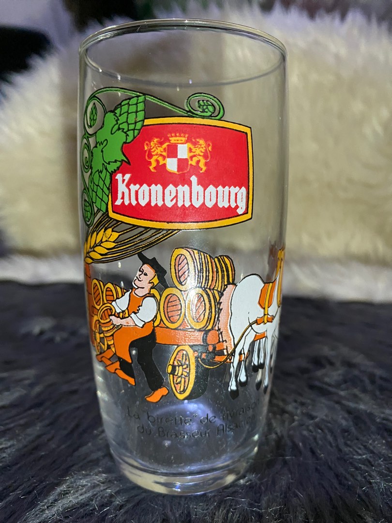 1 Kronenbourg Beer Glasses France 0.2L Bier Glass French Brasserie ...