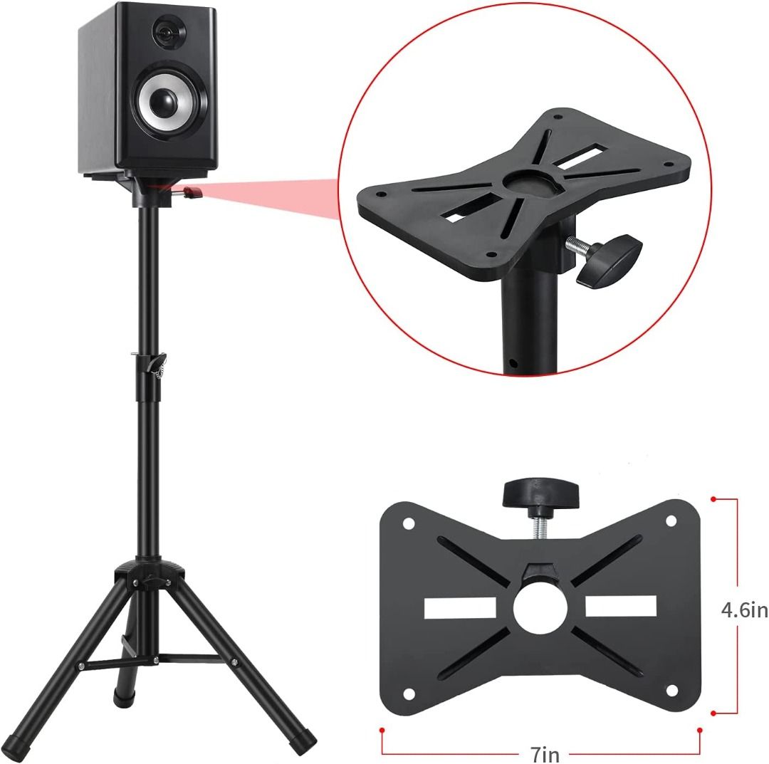 實體店鋪All metal activities Studio Monitor Speaker Stand Adjustable Tripod DJ PA Speaker Stand ...