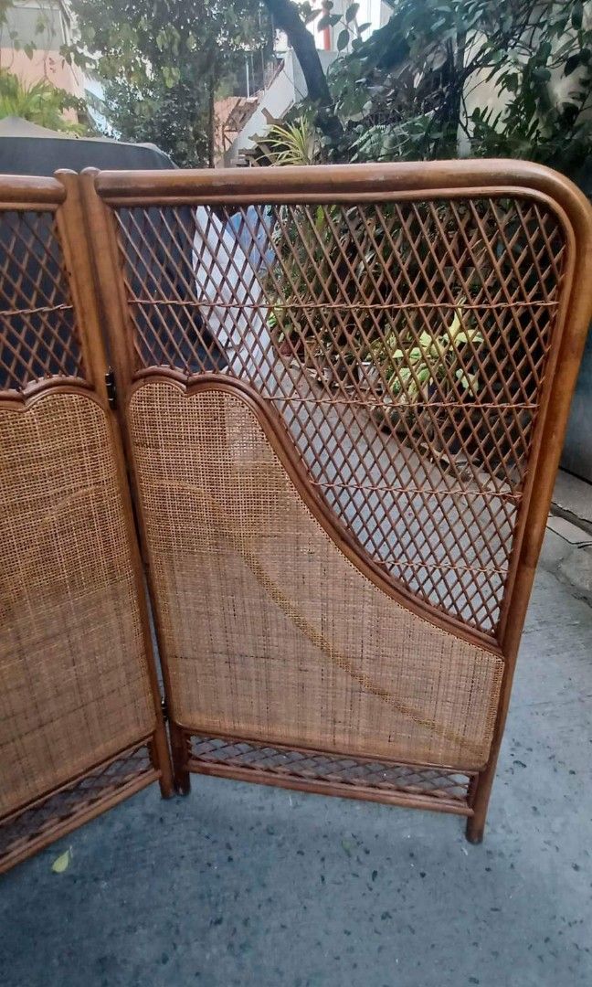 2 Panels Rattan Partition, Furniture & Home Living, Home Decor, Other ...