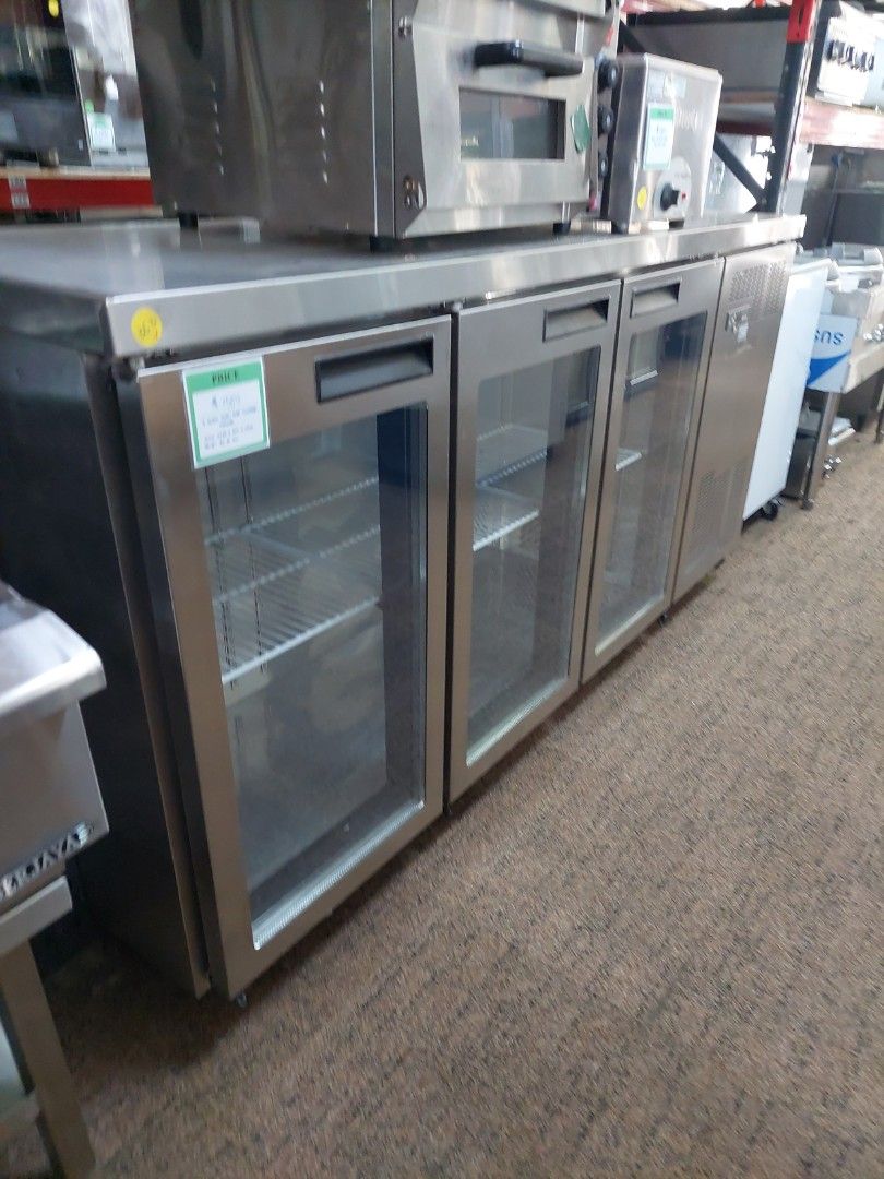 3 Glass Door Bar Counter Chiller, Dim : 2065mm x 600mm x 1050mmh, Temp ...