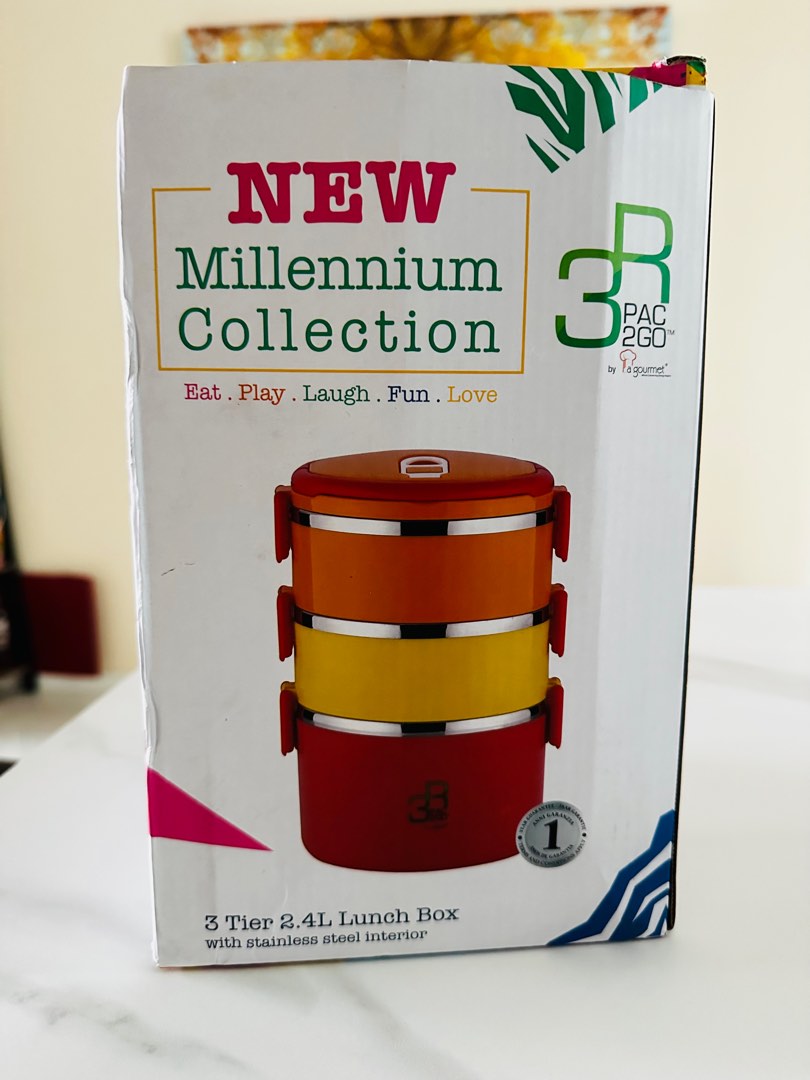 3 Tier Lunch box 2.4L by La Gourmet, Furniture & Home Living ...
