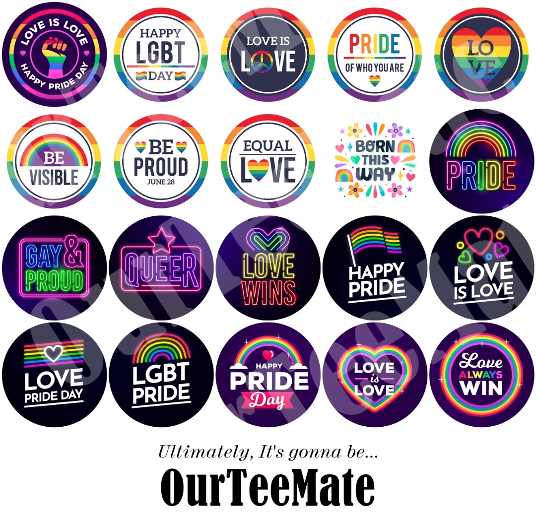 35 pieces LGBT Gay Lesbian pride rainbow label stickers (Assorted ...
