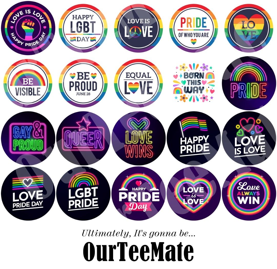 35 pieces LGBT Gay Lesbian pride rainbow label stickers (Assorted ...