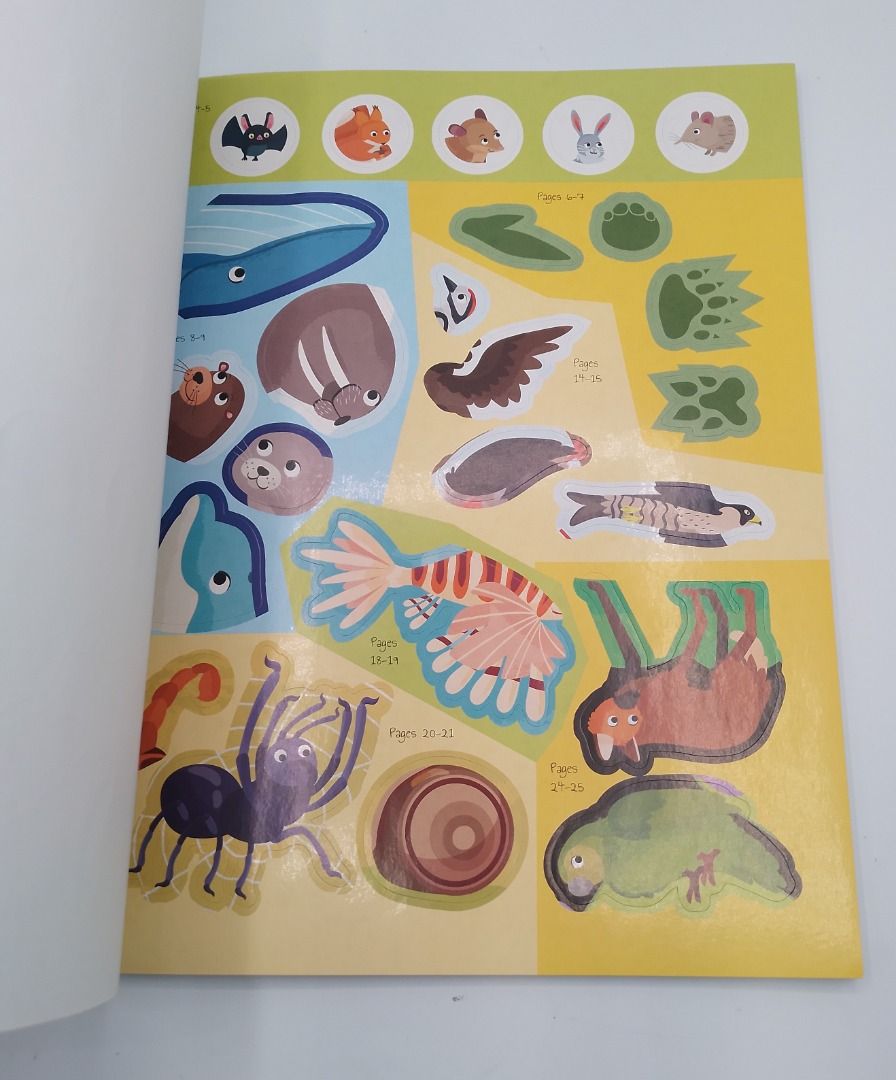 48 PAGES HINKLER Know and Glow Animals Sticker Activities Glow in the ...