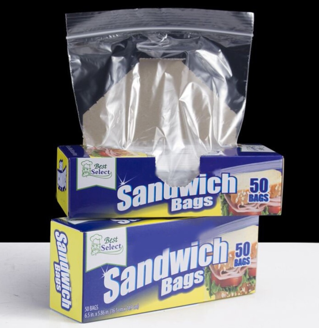 50 Piece Per Box Sandwich Bag Ziplock Bag (H0349), Furniture & Home ...