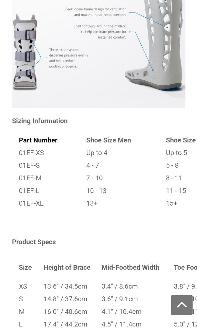 Aircast Airselect Walker boot, Health & Nutrition, Braces, Support ...