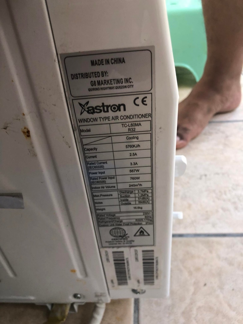 ASTRON .6 INVERTER CLASS, TV & Home Appliances, Air Conditioning and ...