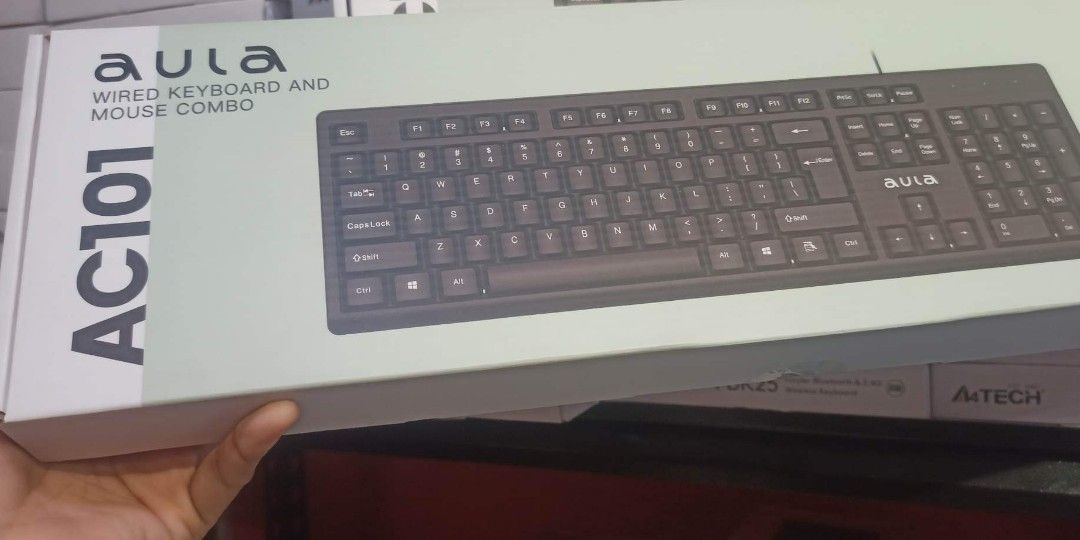 Aula AC101 Wired Keyboard and Mouse Combo Black, Computers & Tech ...
