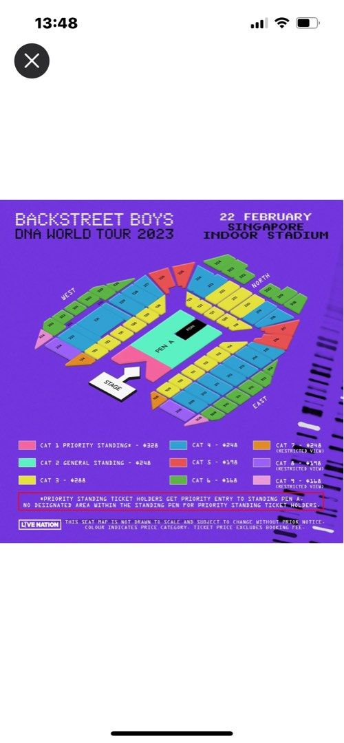Backstreet Boys Concert Tix. Row 222, Tickets & Vouchers, Event Tickets ...
