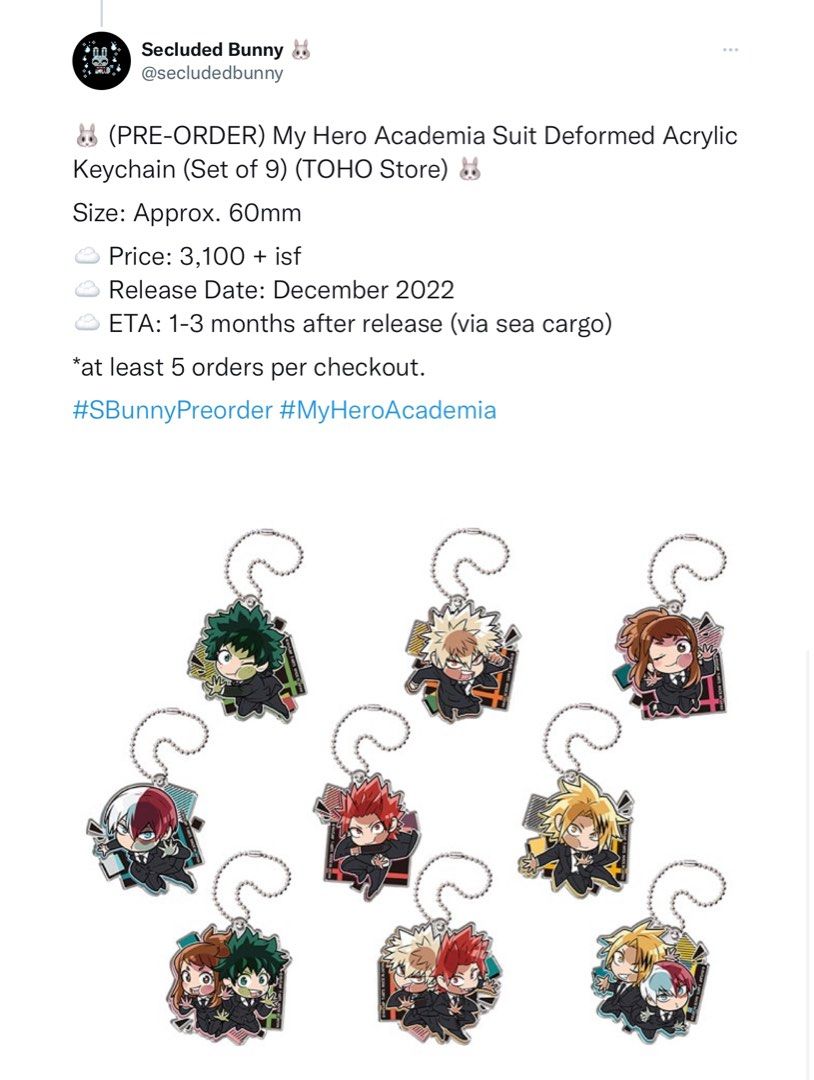 Bakugou My Hero Academia Acrylic Keychain Offical Merchandise on Carousell