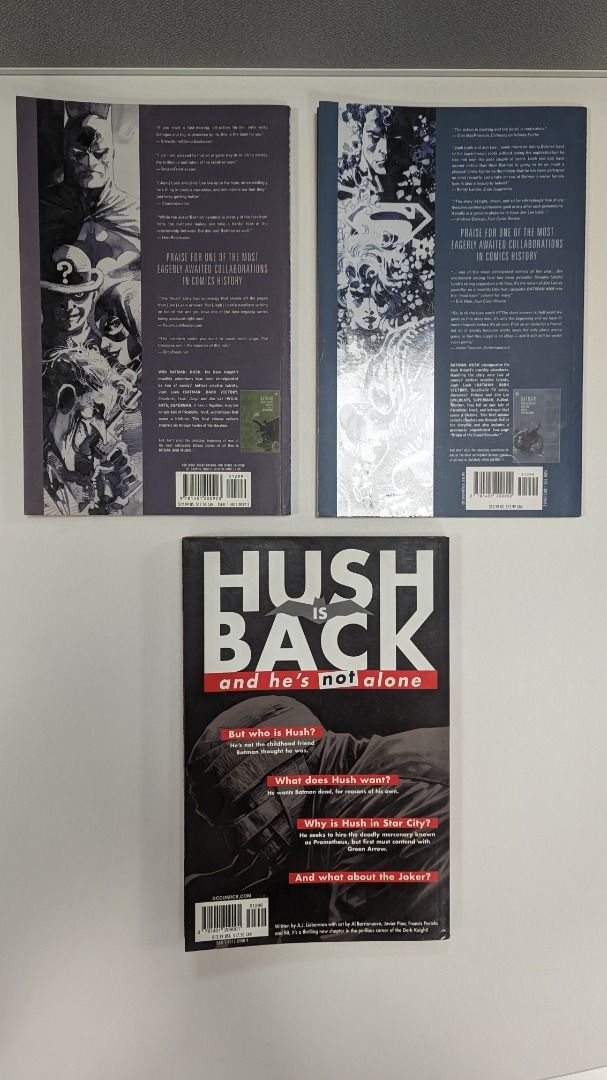 Batman HUSH Complete Collection - Vol 1 & 2 + Hush Returns [3 Books for ...