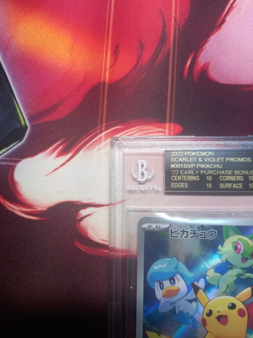 Beckett Pristine 10 Black Label Pikachu Scarlet Violet Promo, Hobbies ...