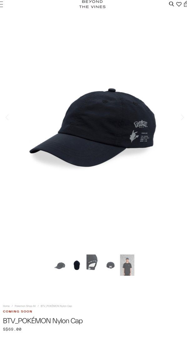 BEYONDTHEVINES BTV Pokemon Nylon Cap, Men's Fashion, Watches ...