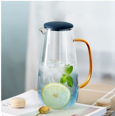 Blue Aesthetic Pitcher Jug And Glasses Set Borosilicate Glass ...