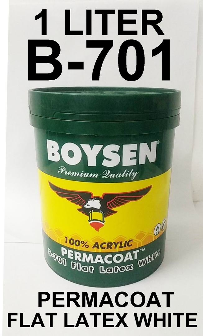 BOYSEN PERMACOAT B-701 FLAT LATEX WHITE ( 1 LITER ...