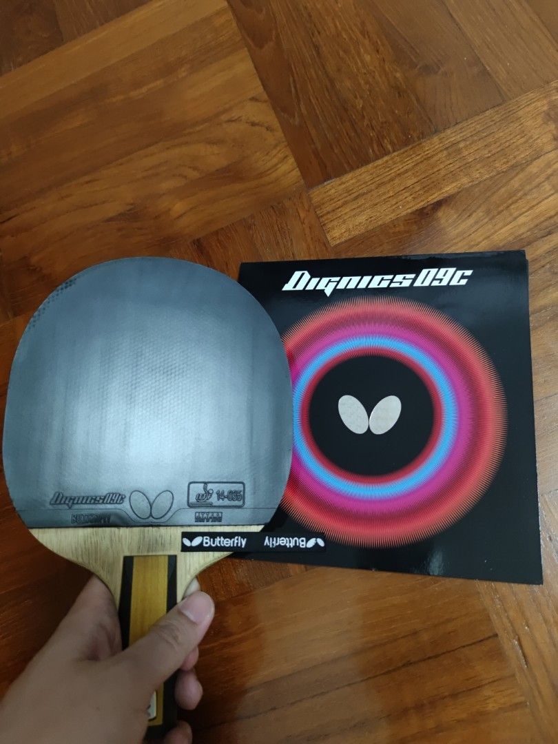 Butterfly Dignics 09C Table Tennis Rubber(Black 2.1MM), Sports Equipment, Sports & Games, Racket ...