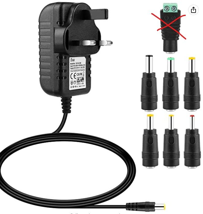 [C1073] EFISH Power Supply Adapter 12V 1A 12W,Power Plug for 12V Home ...