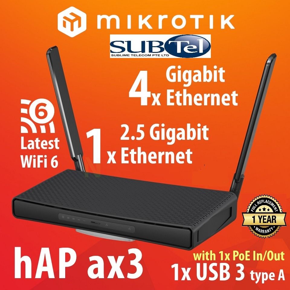C53UiG+5HPaxD2HPaxD hAP ax3 MikroTik Wireless Router Wi-Fi 6 & 2.5G ...