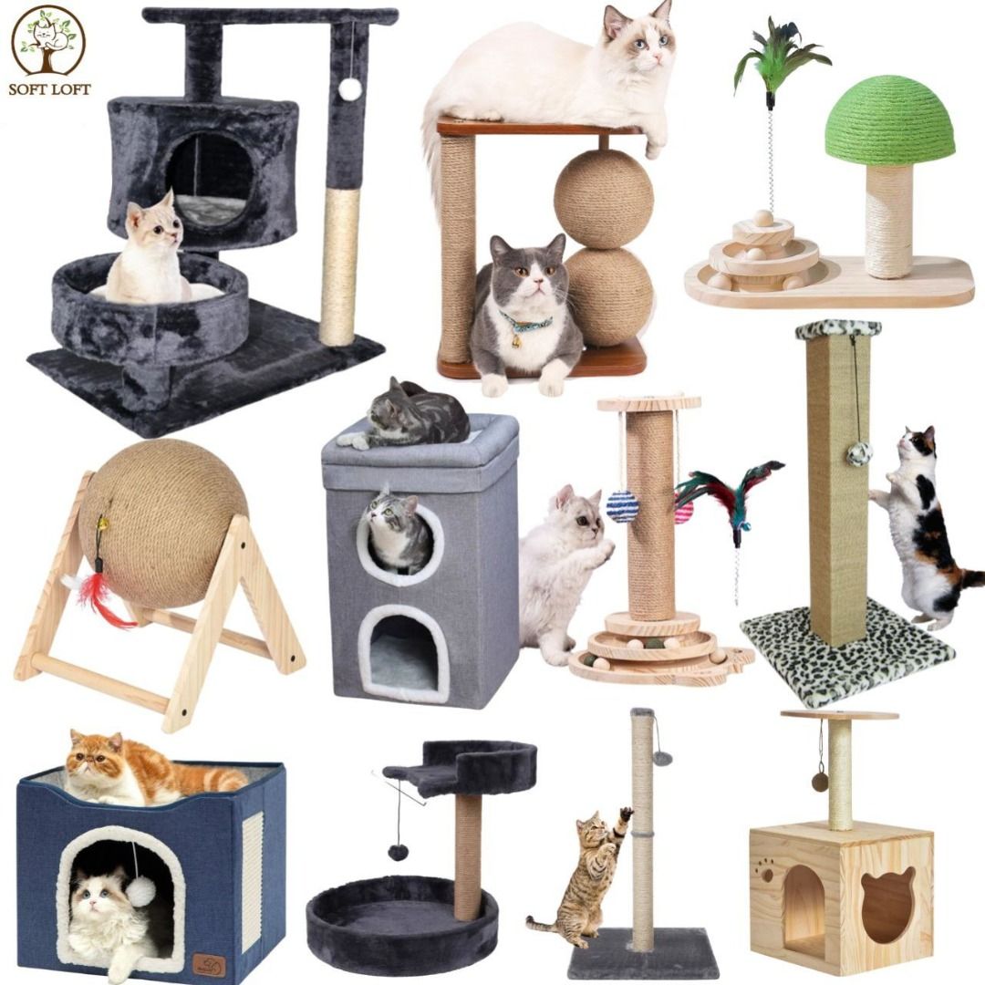 Cat Scratch Post / Cat Scratch Condo / Cat Condo / Cat Scratch Tree ...