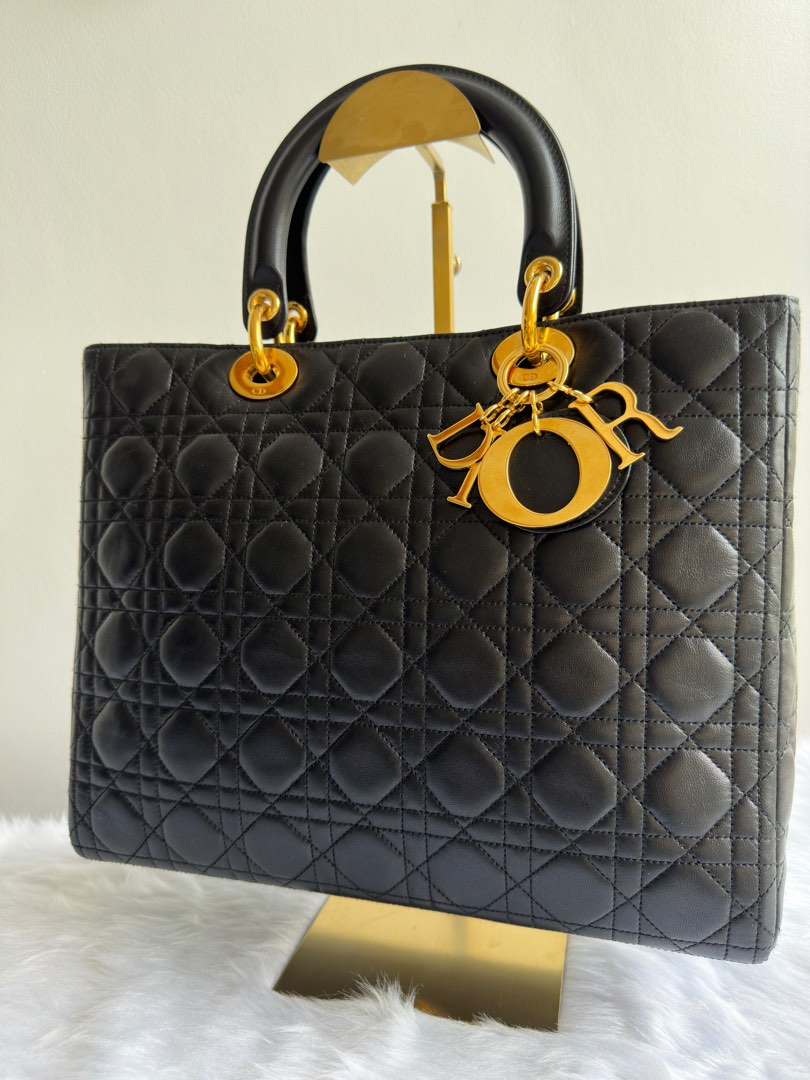 CD Lady Dior Large, Luxury, Bags & Wallets on Carousell