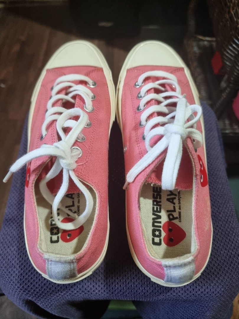 CDG Play X Converse Chuck 70 Low Bright Pink, Women's Fashion, Footwear ...