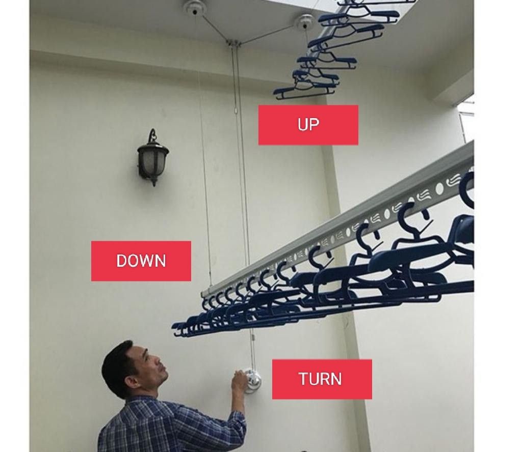 New HDB Cloth Hanger Pole System Design (ADJUSTABLE AL POLE MECHANISM ...