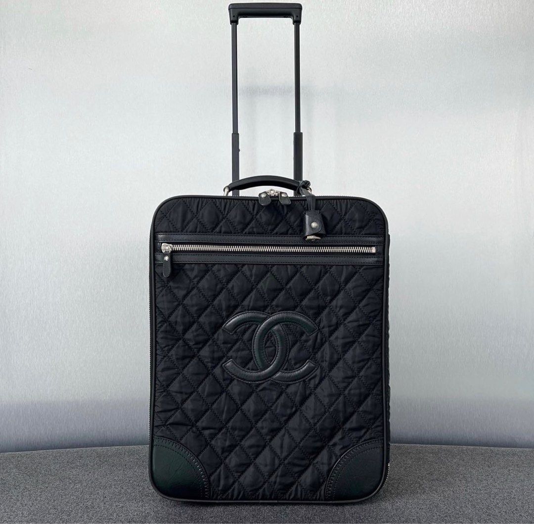 Chanel Cocoon Trolley Luggage Nylon / Lambskin 2 wheel Black / Phw ...
