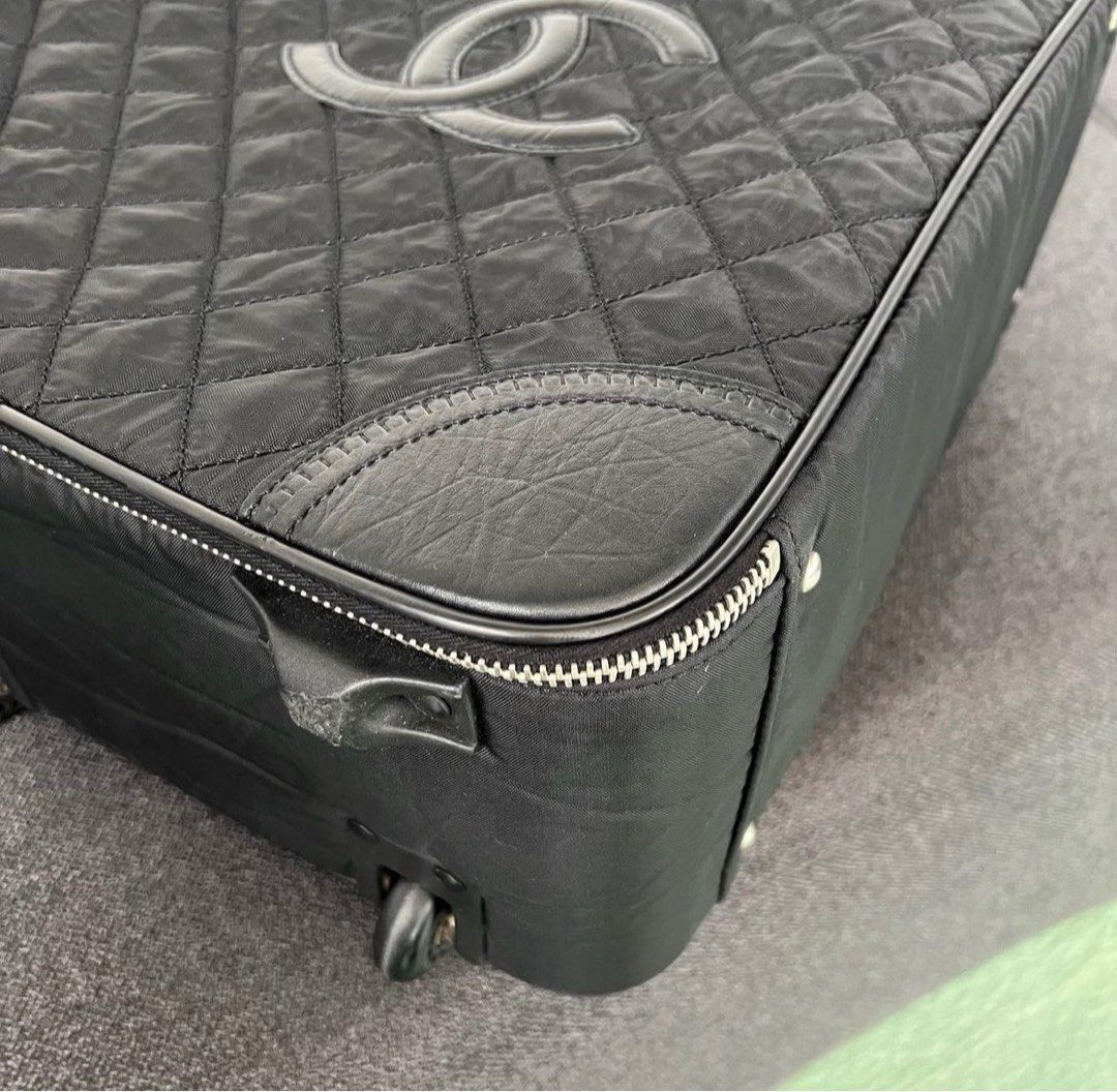 Chanel Cocoon Trolley Luggage Nylon / Lambskin 2 wheel Black / Phw ...
