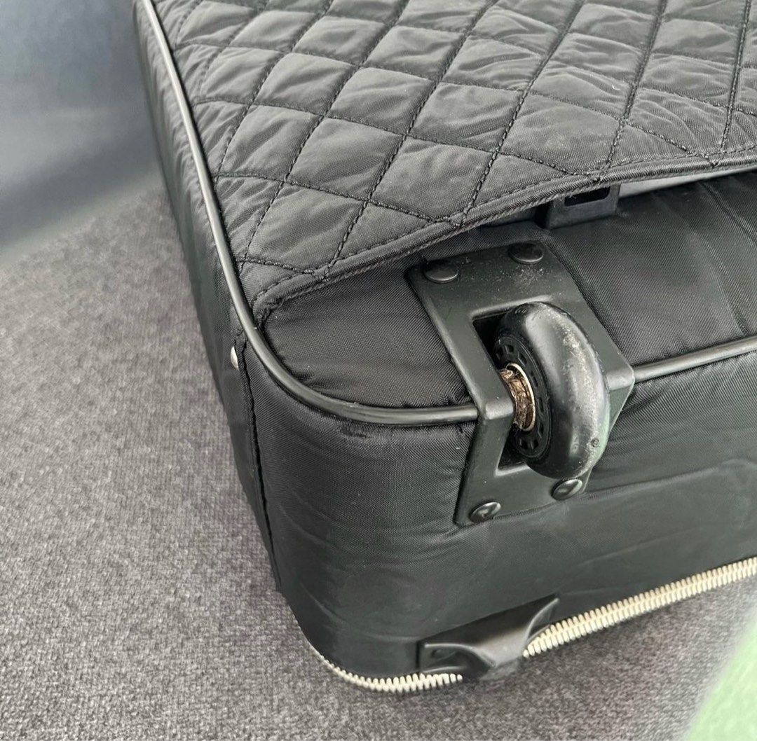 Chanel Cocoon Trolley Luggage Nylon / Lambskin 2 wheel Black / Phw ...