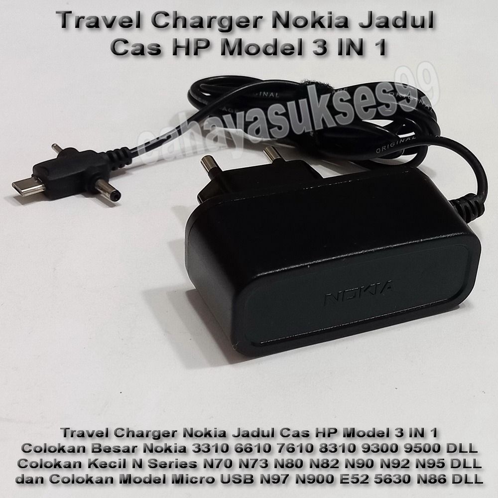 Charger Handphone Nokia Cas HP Aksesoris Ponsel Jadul Vintage Colokan ...